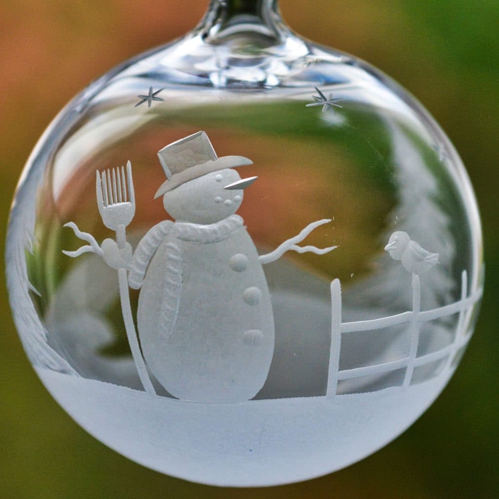 Glaskugel zur Geburt – Glasveredlung Margit Klammer